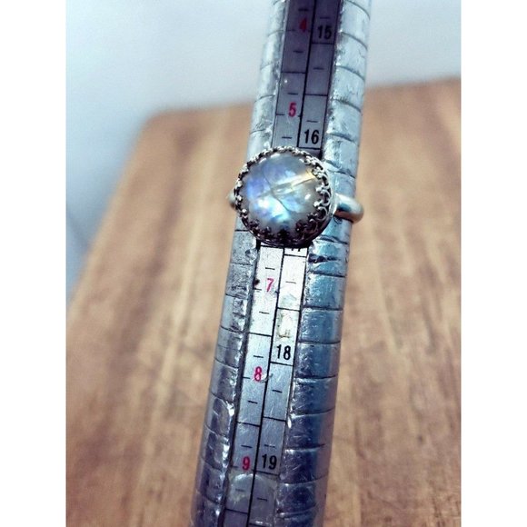Handmade | Jewelry | Moonstone Crown Crystal Ring Sterling Silver Ring ...